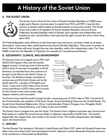 History of the Soviet Union Reading