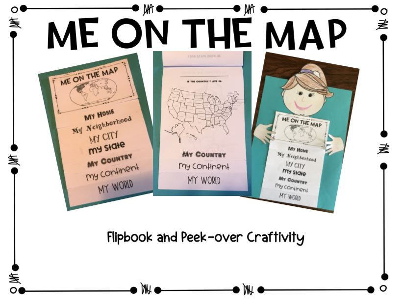 Me on the Map: Flap-book and Peek-over Craftivity - Amped Up Learning