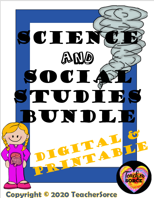 3rd Grade Science and Social Studies Remote and In Class Ready Bundle