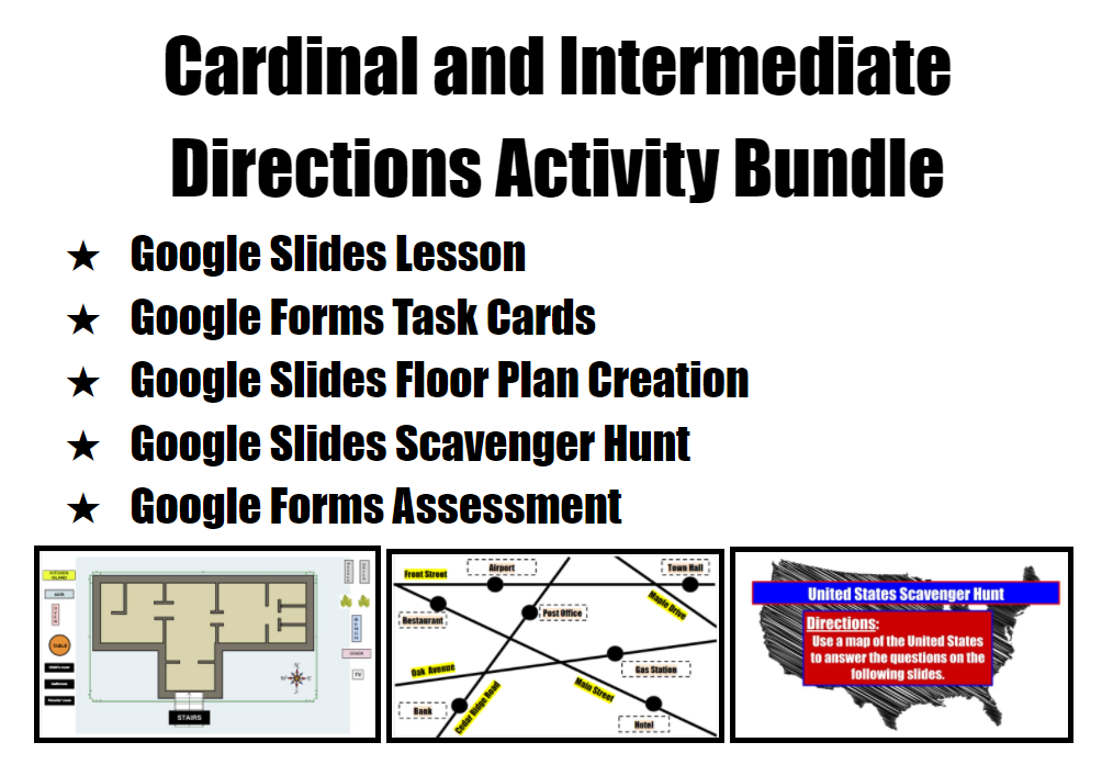 Cardinal and Intermediate Directions Activity Pack