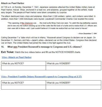 U.S. Enters World War 2: Distance Learning