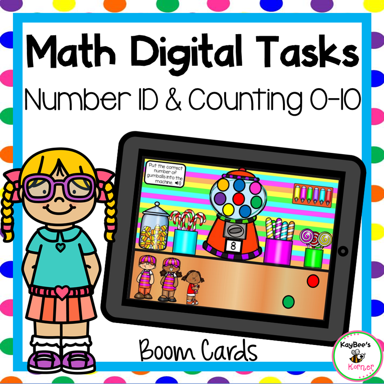 Number Recognition and Counting Objects Boom Cards