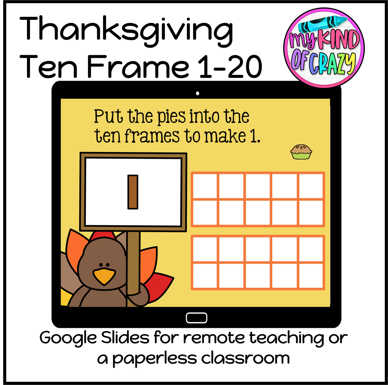 Christmas Ten Frames Google Slides