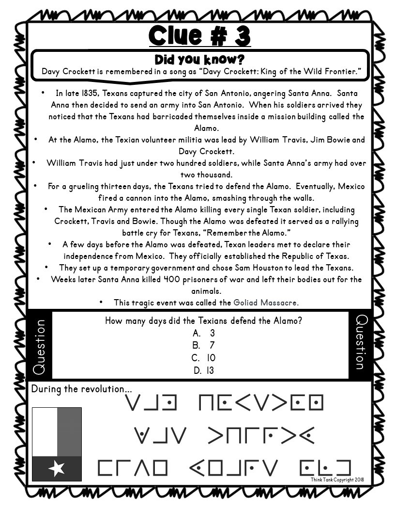 Texas Revolution ESCAPE ROOM! - Amped Up Learning