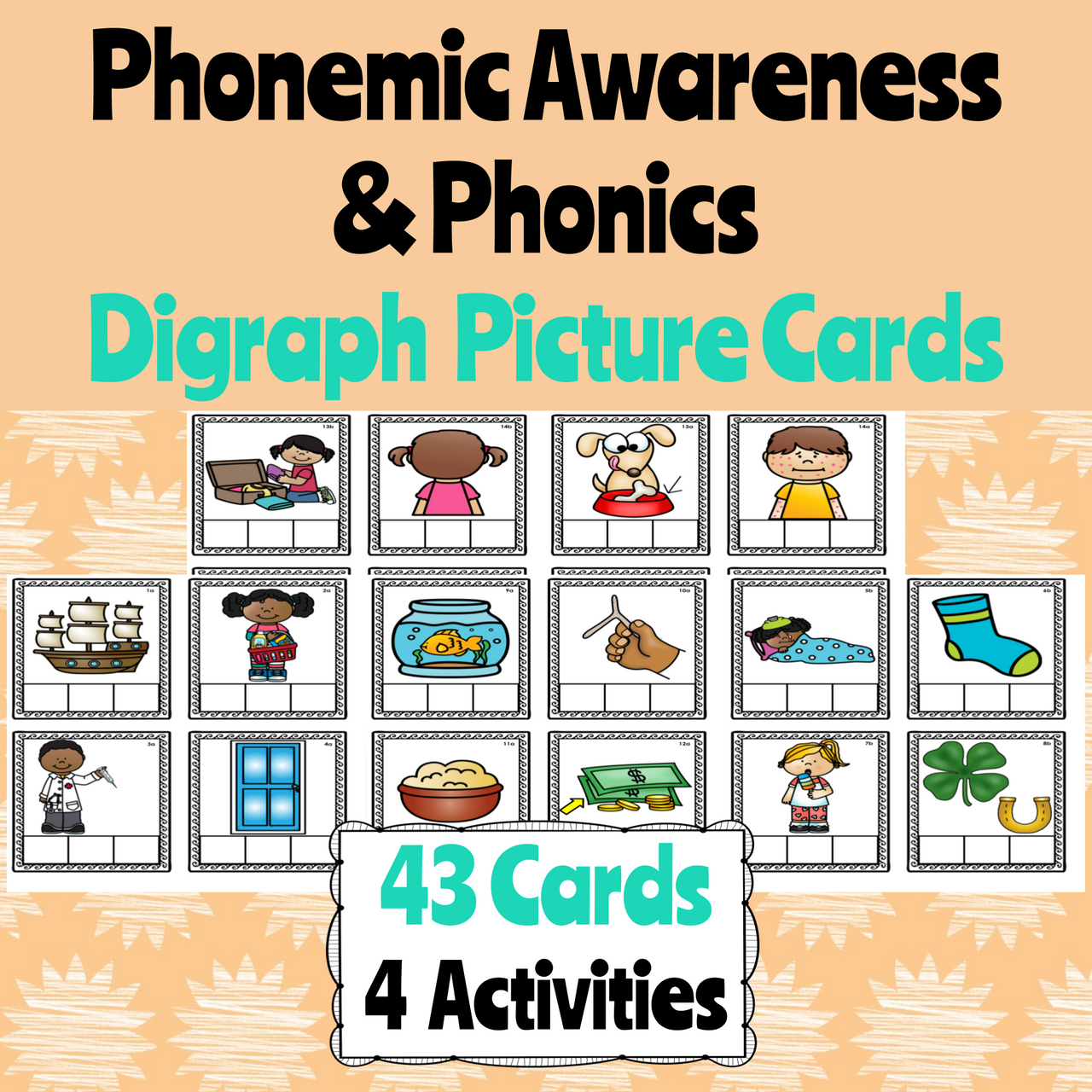 Phonemic Awareness Picture Cards for Short Vowel Words with Digraphs SH ...