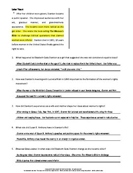 Biography: Elizabeth Cady Stanton