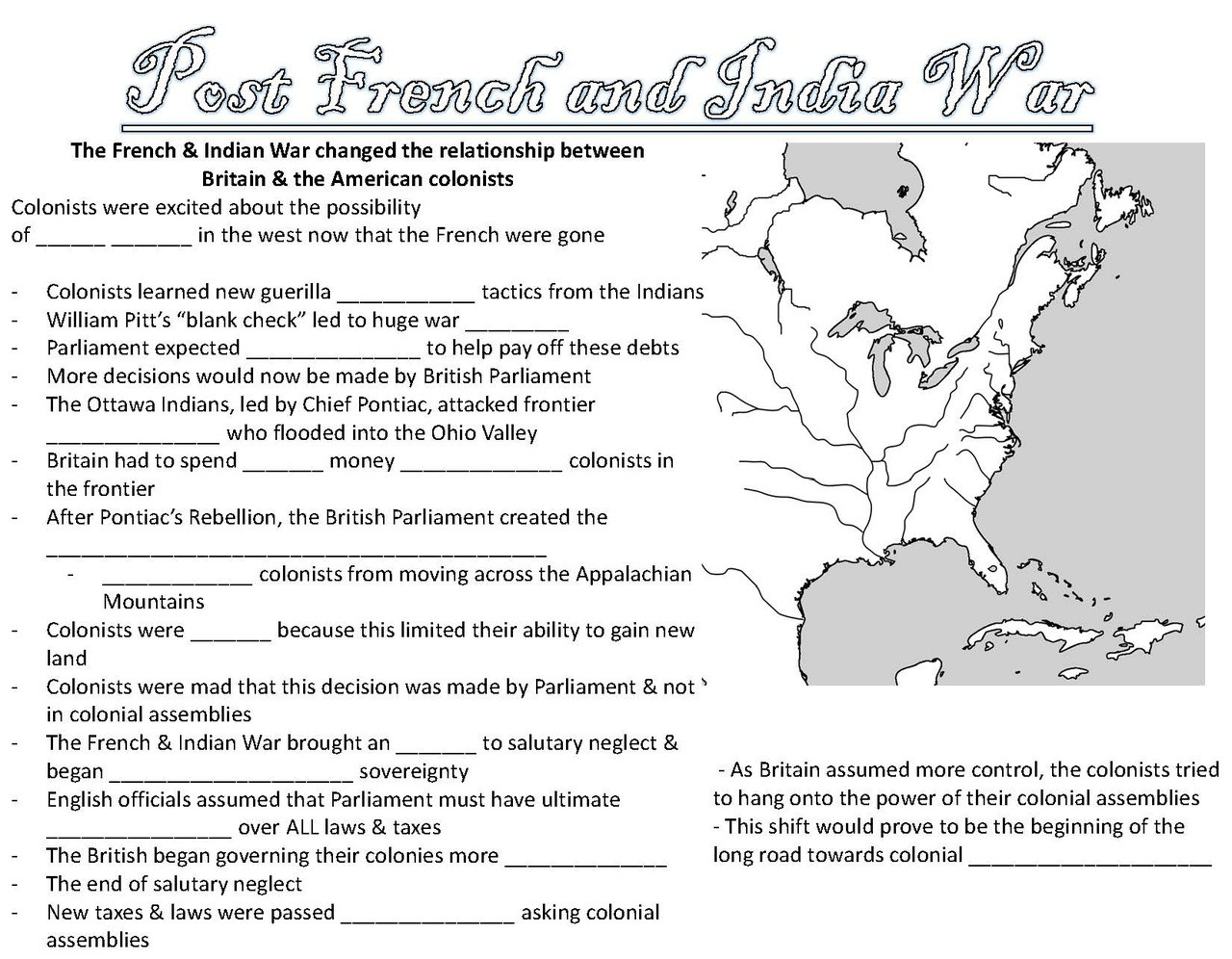 French & Indian War Lesson Notes / PPT - Amped Up Learning