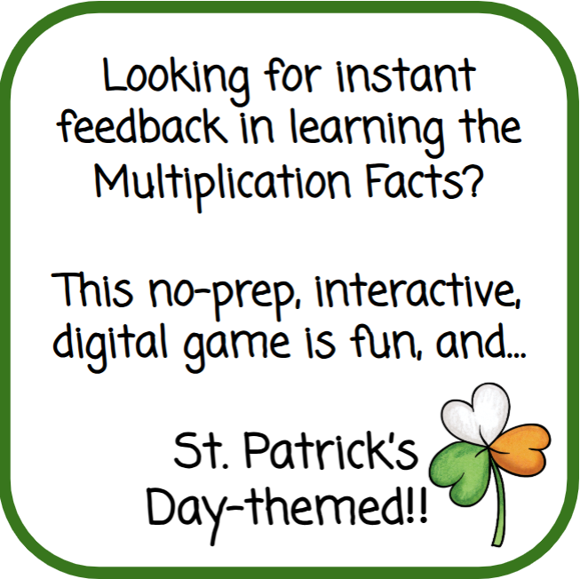 St. Patrick's Day - Subtraction Flashcards - Digital - Amped Up Learning