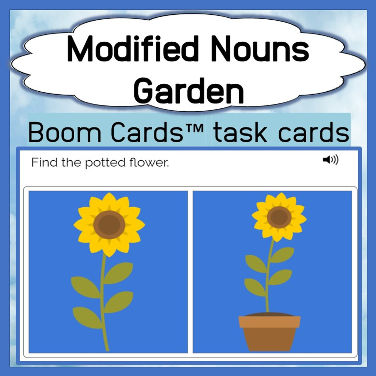 Modified Nouns - Level 2 - Winter Theme - Boom Cards™