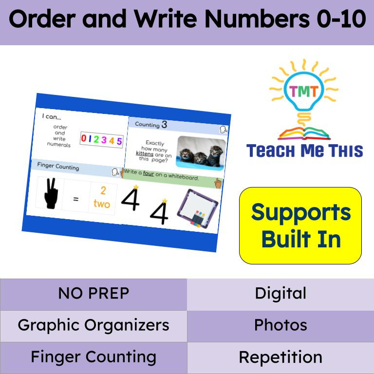 Ordering Numbers 0-10 BUNDLE