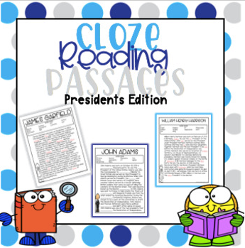 NO PREP Cloze Reading Passages - Presidents Edition