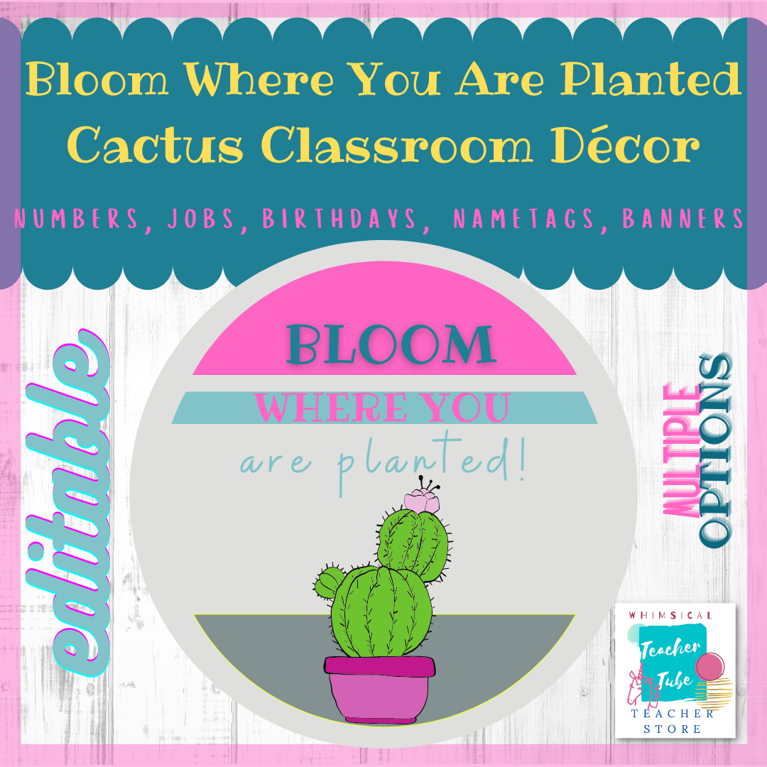 Bloom Where You Are Planted: Cactus Classroom Décor