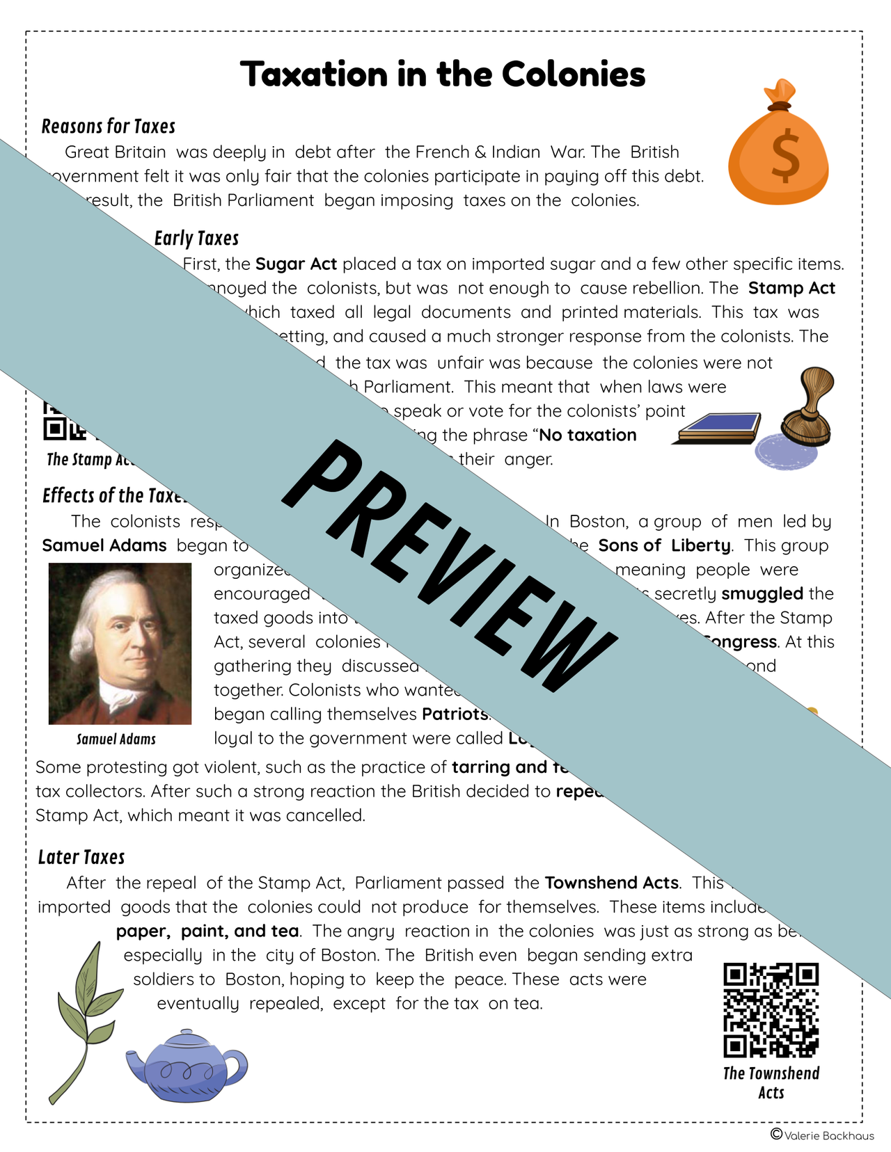 The American Revolution - Reading Passages | TEKS / STAAR Social Studies