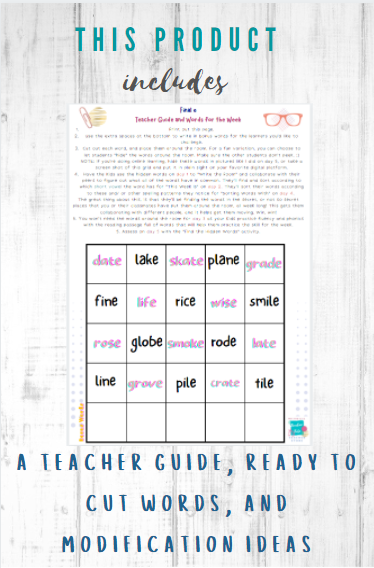 3rd Grade Weekly Spelling Routine-Final e