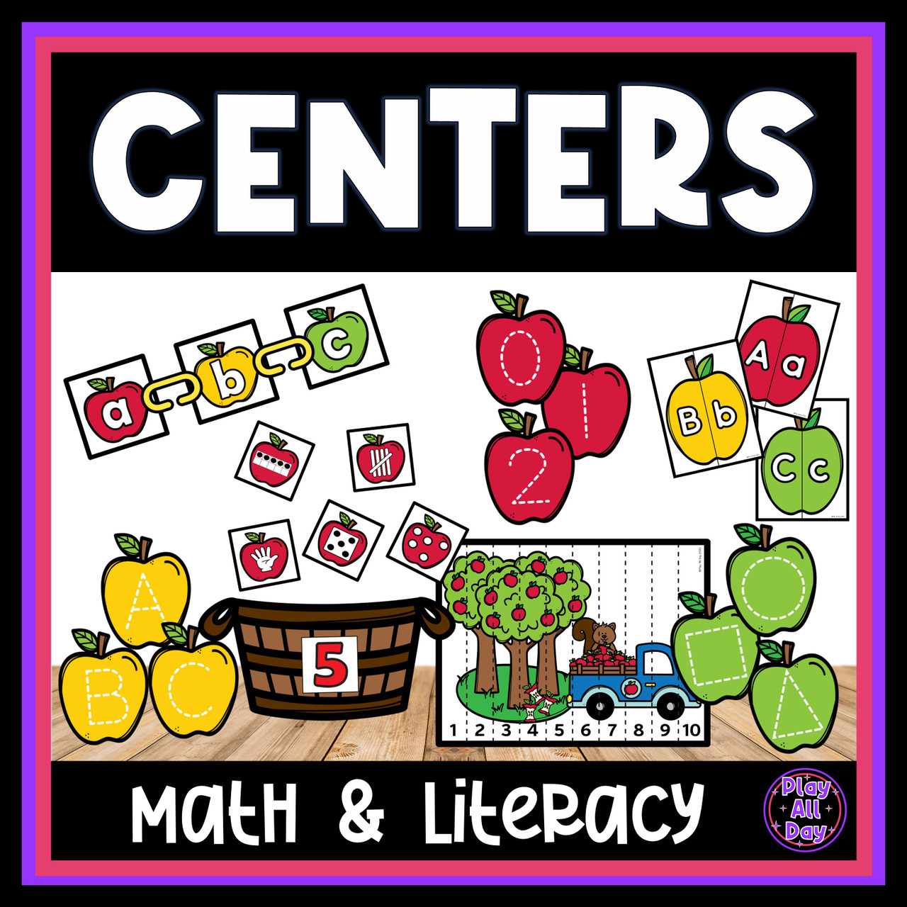 Apple Math and Literacy Centers | English and French