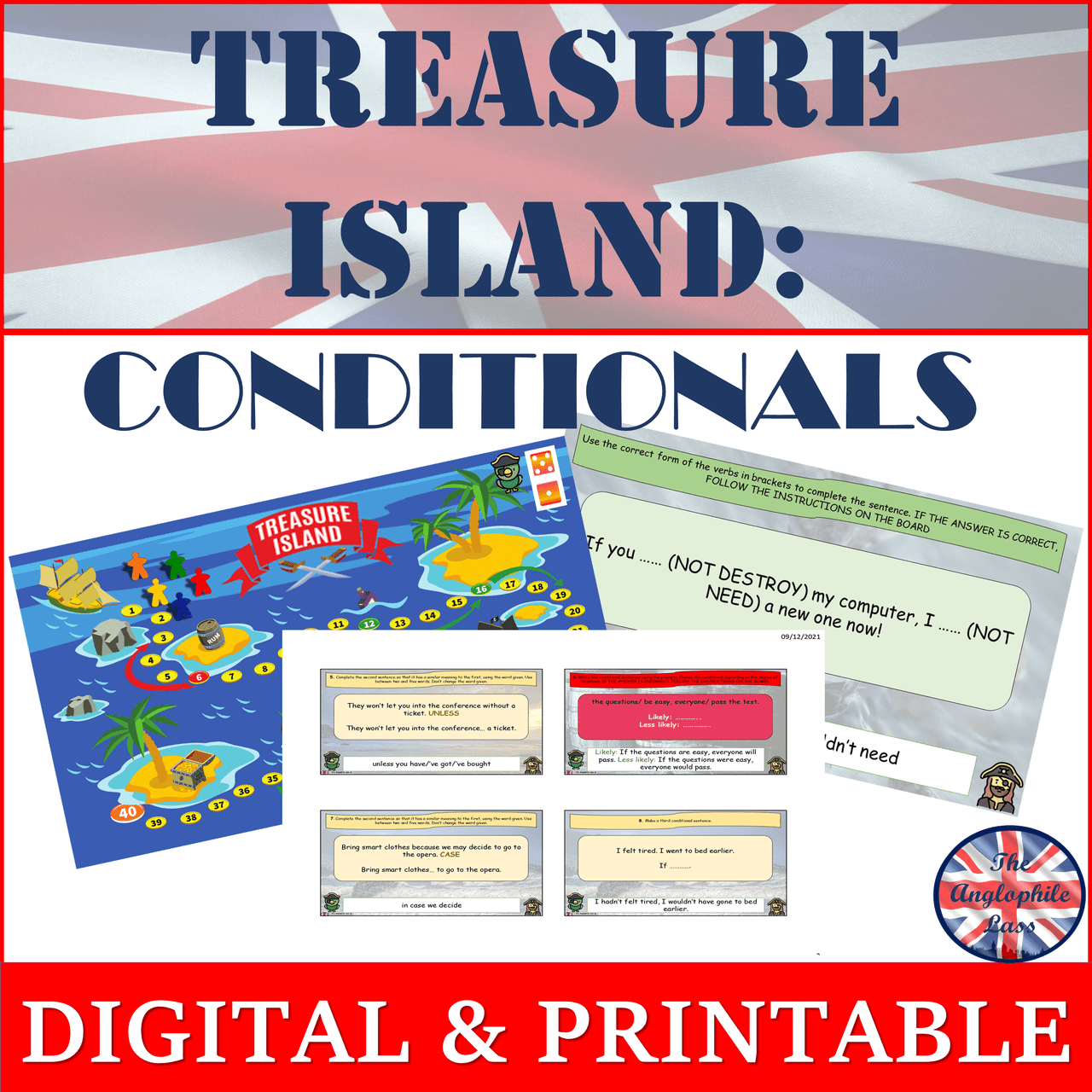 Treasure Island | Conditional Sentences | EDITABLE PPT Pirate Game ...