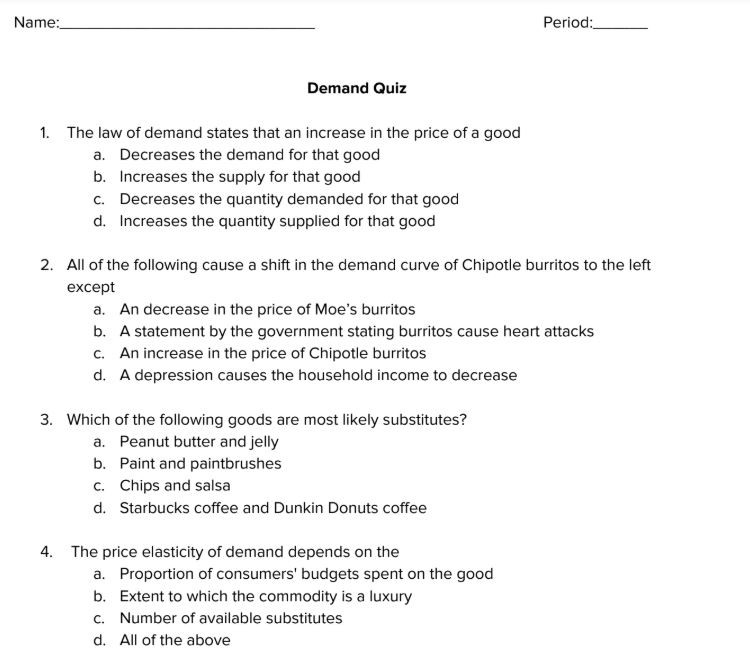 Demand Quiz - Amped Up Learning