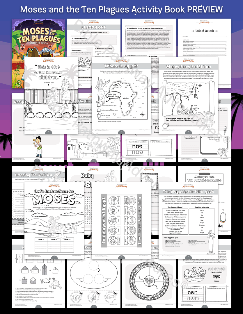 Moses Lap Book Bundle | The Ten Commandments and The Ten Plagues
