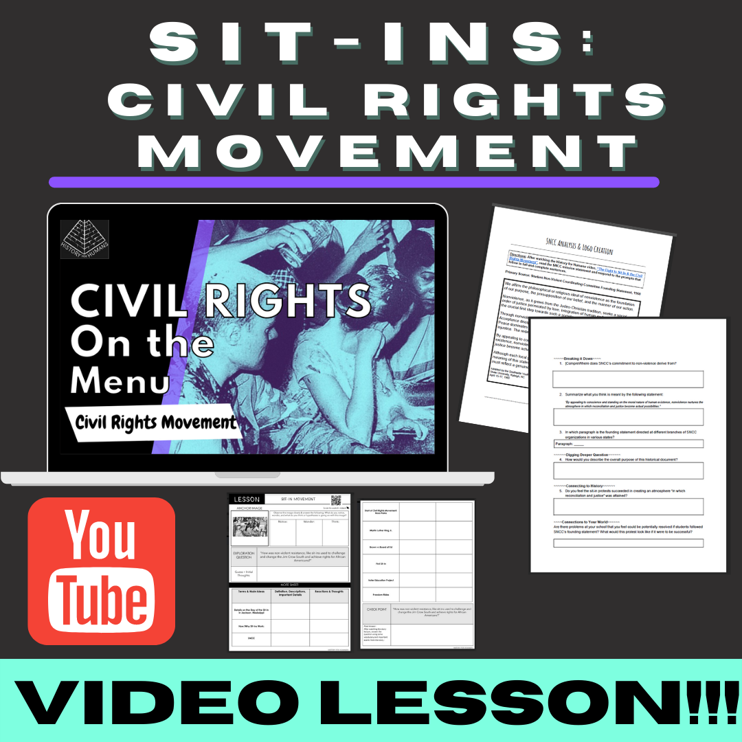 The Sit-In Protest, SNCC, & Early Civil Rights Movement | VIDEO & ACTIVITY