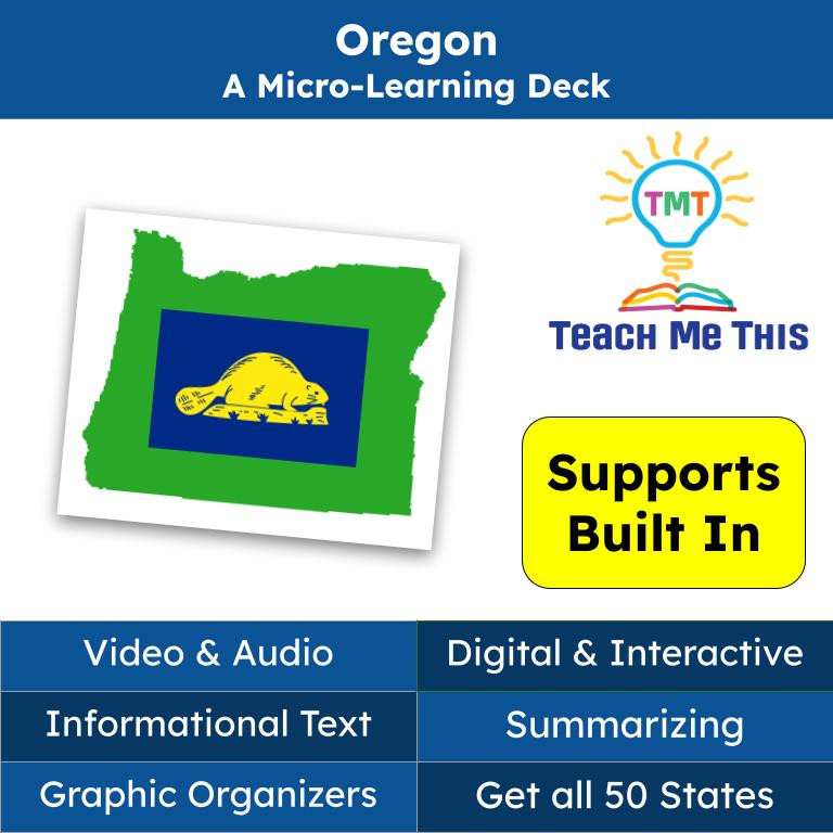 Oregon (50 States and Capitals) Informational Text and Activities