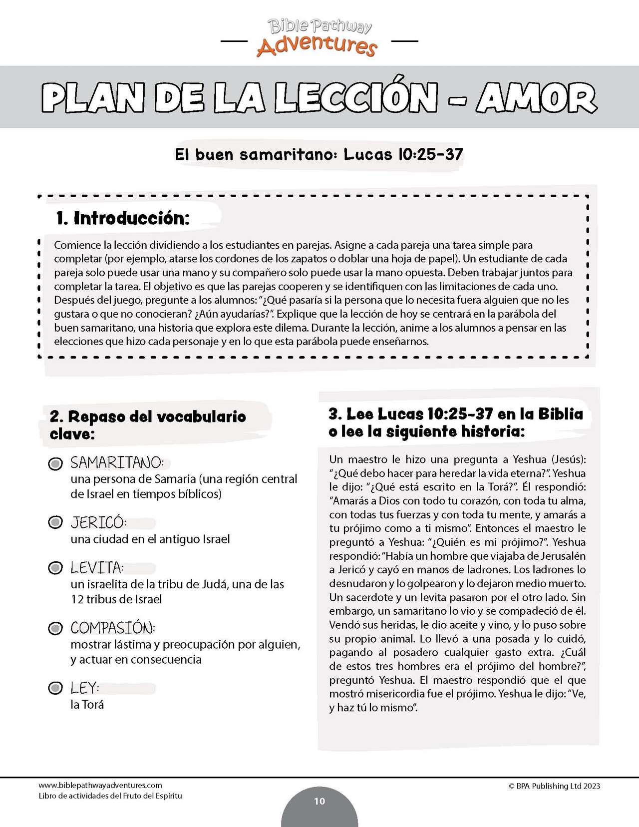 Libro de actividades del Fruto del Espíritu para principiantes