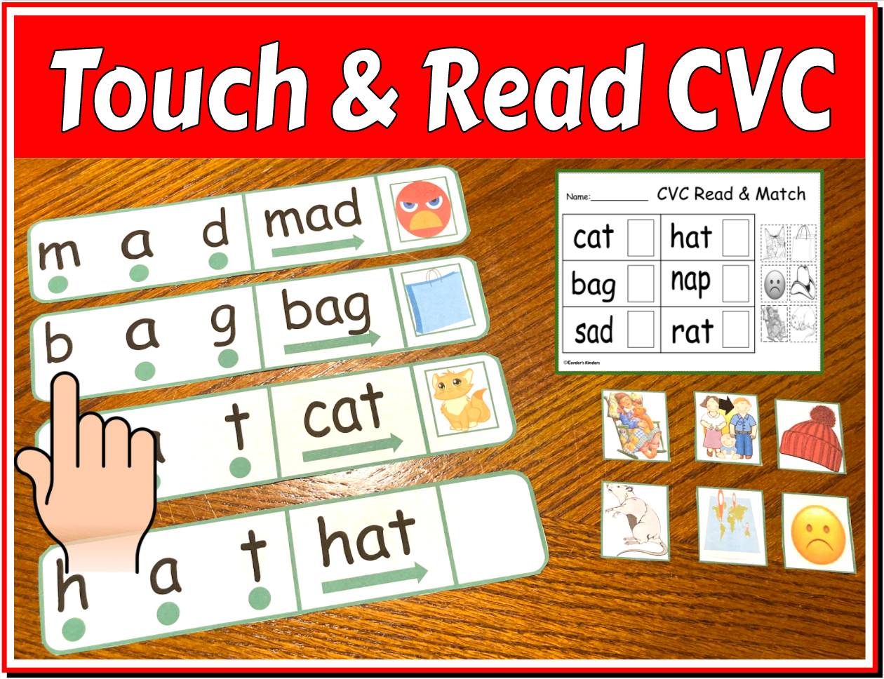 Touch and Read CVC | Blending CVC Words