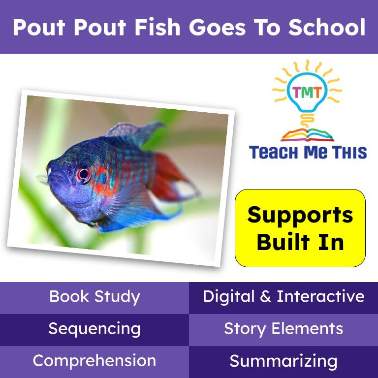 Pout Pout Fish Goes to School Read Aloud Activities