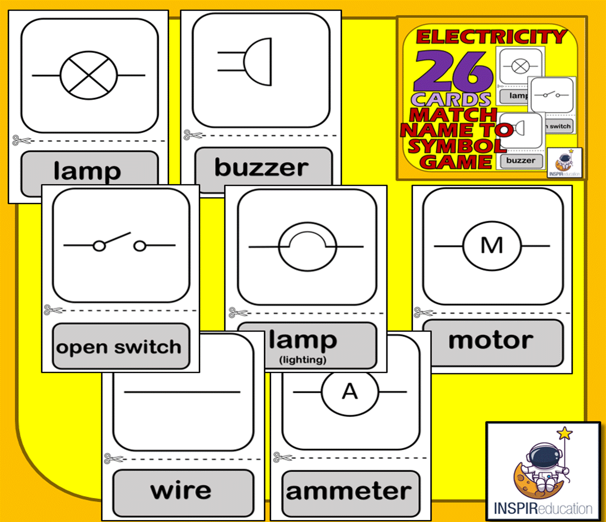 Electrical Circuits - Matching component images to names (26 labels ...