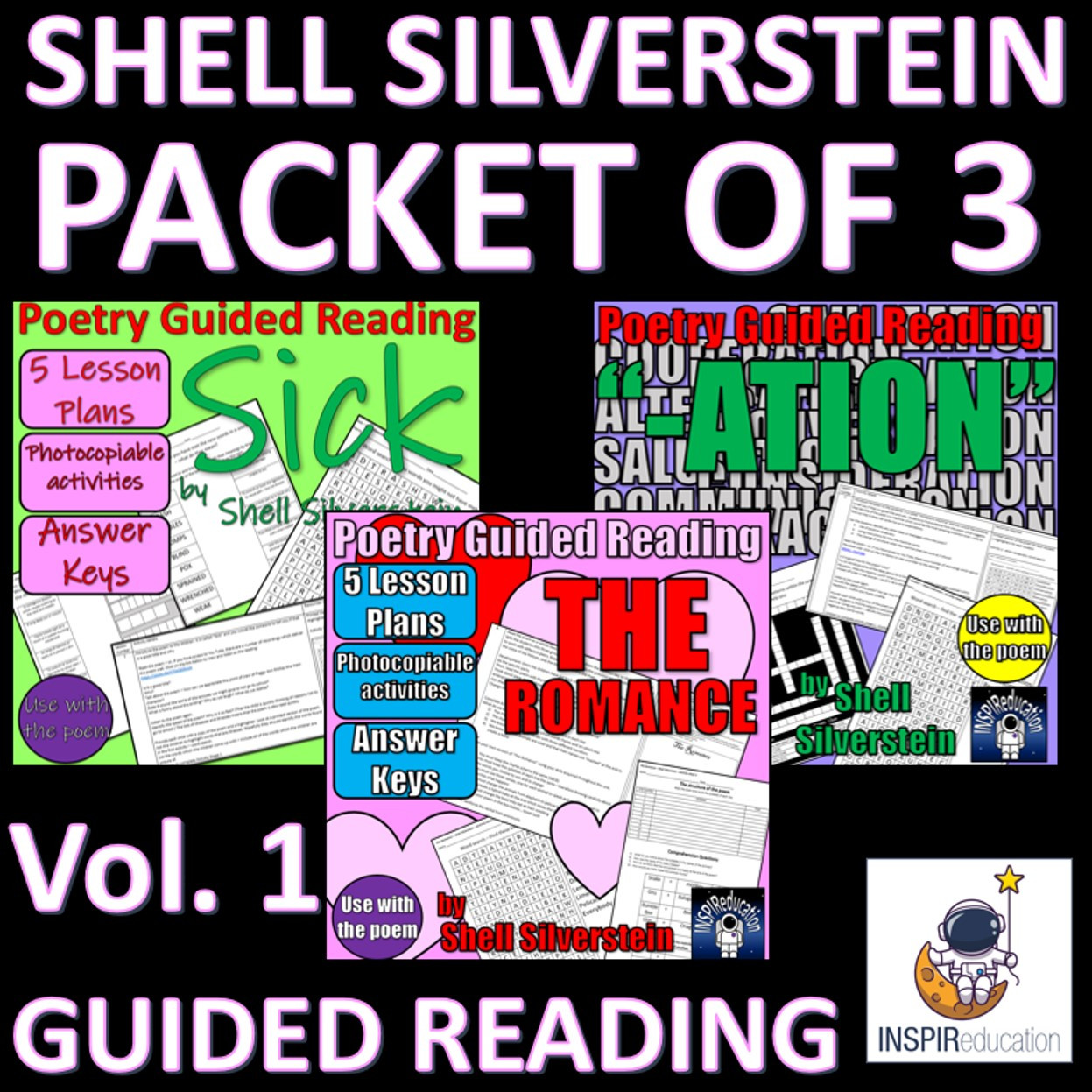 GUIDED READING BUNDLE: POETRY - Shell Silverstein (3 poems, question ...