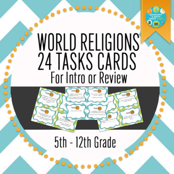 Geography, World Religions Task Card Cooperative Activity