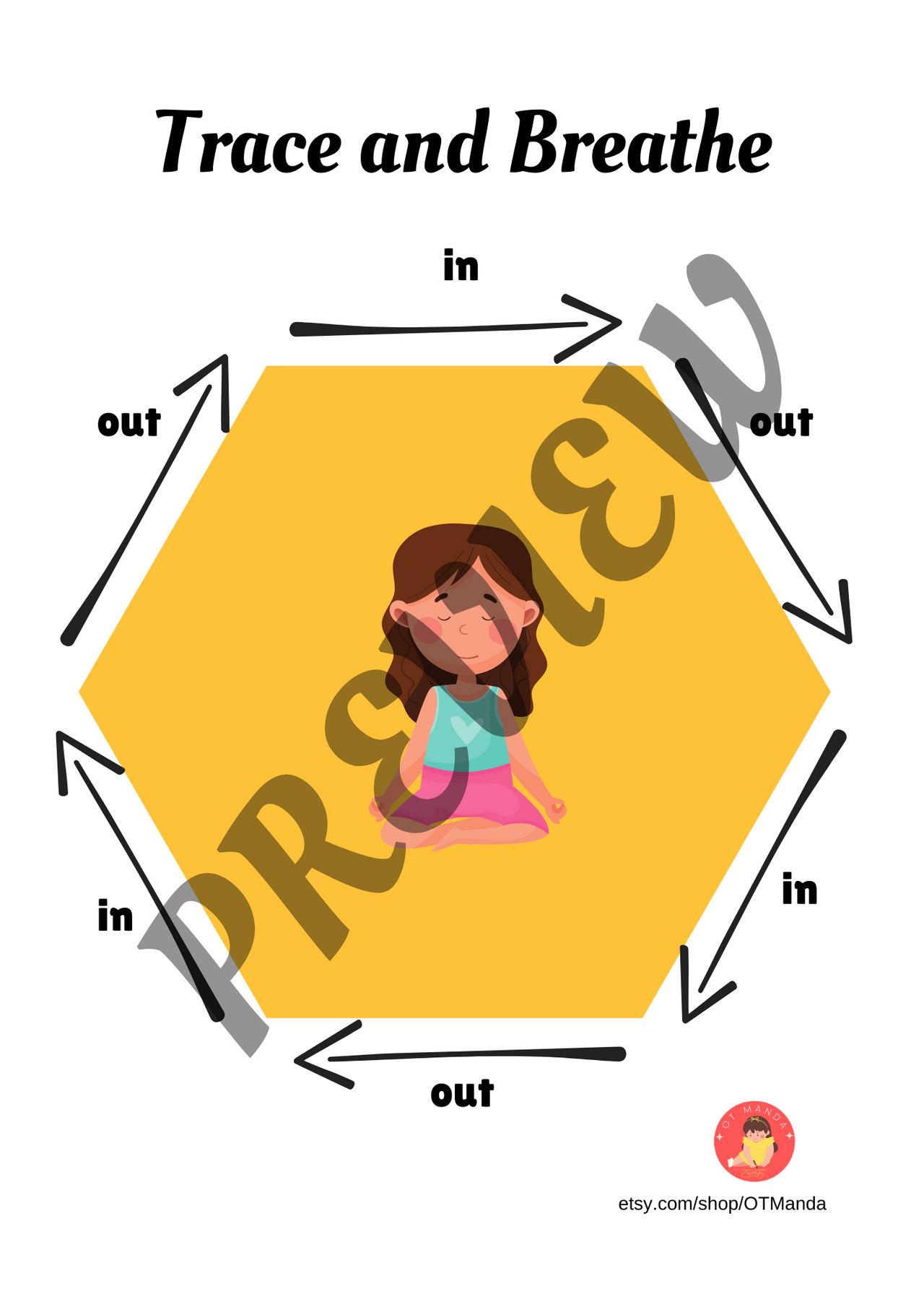 Self-Regulation Trace and Breathe Printables for Children | Mindfulness ...