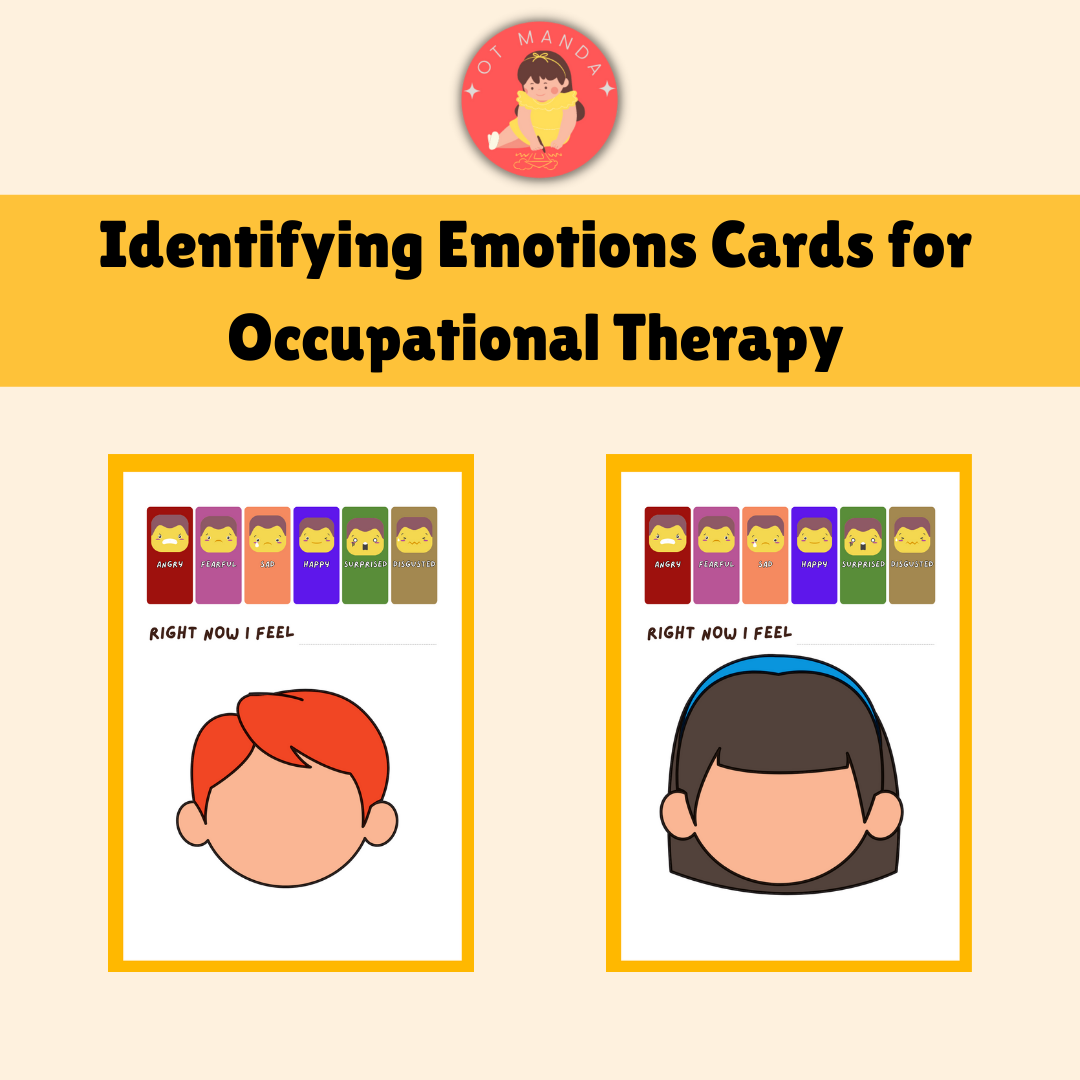 Identifying Emotions and Feeling Printable Cards for Occupational Therapy