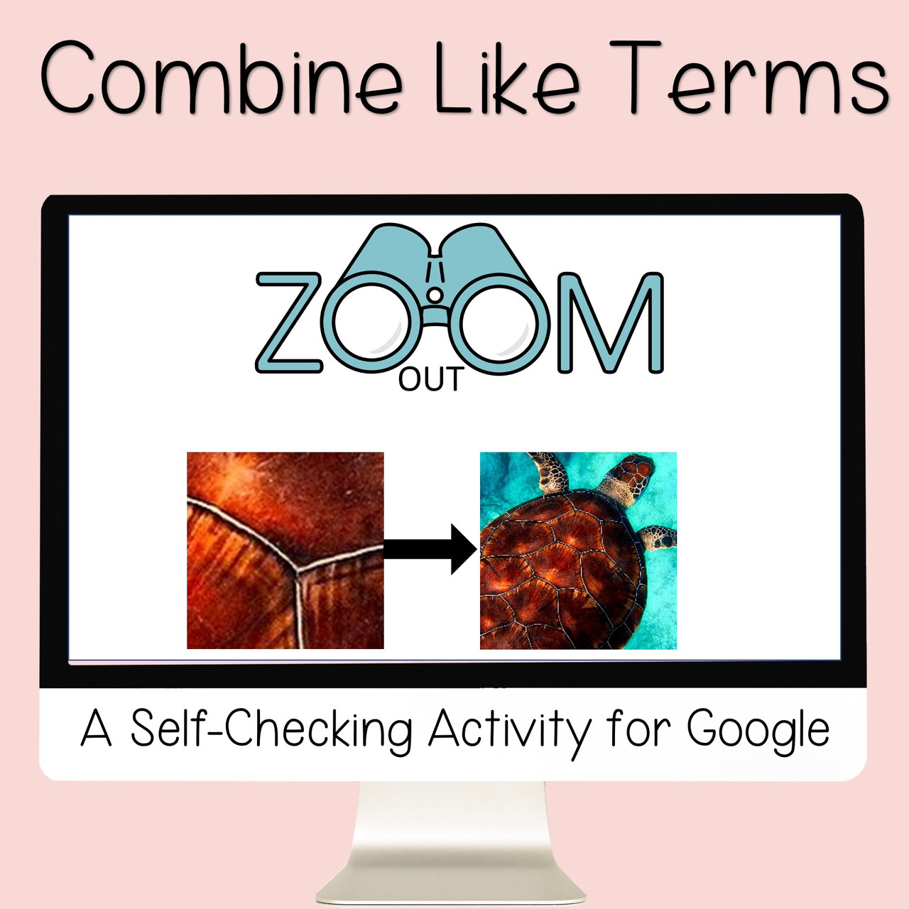 Combine Like Terms Digital Self-Checking Math Activity