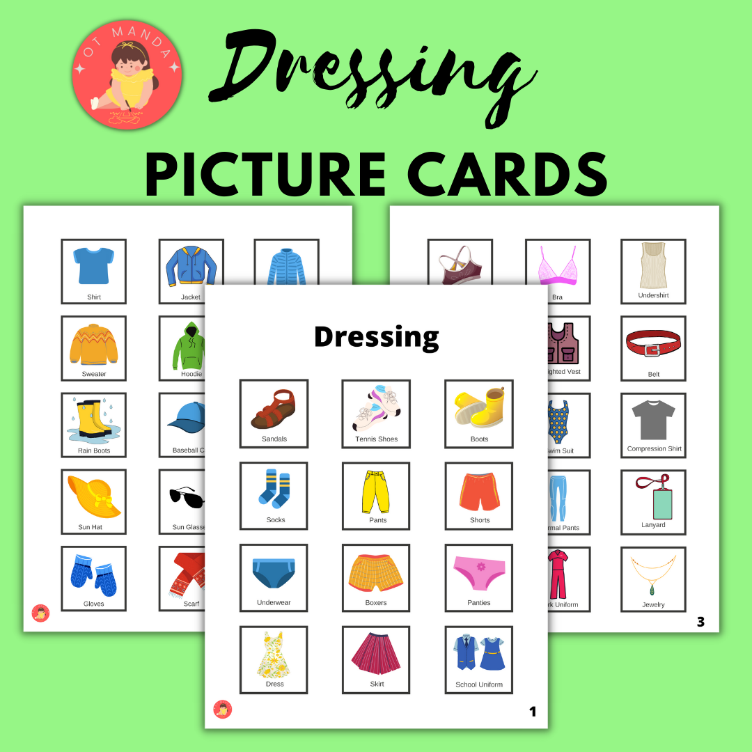 Dressing Picture Exchange Communication Cards | Visual Schedules ...