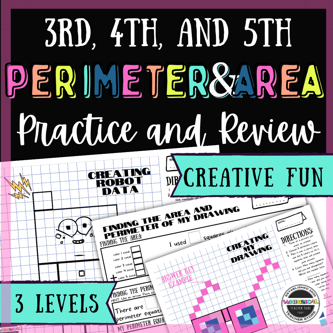 3rd, 4th, and 5th Perimeter and Area Practice and Review