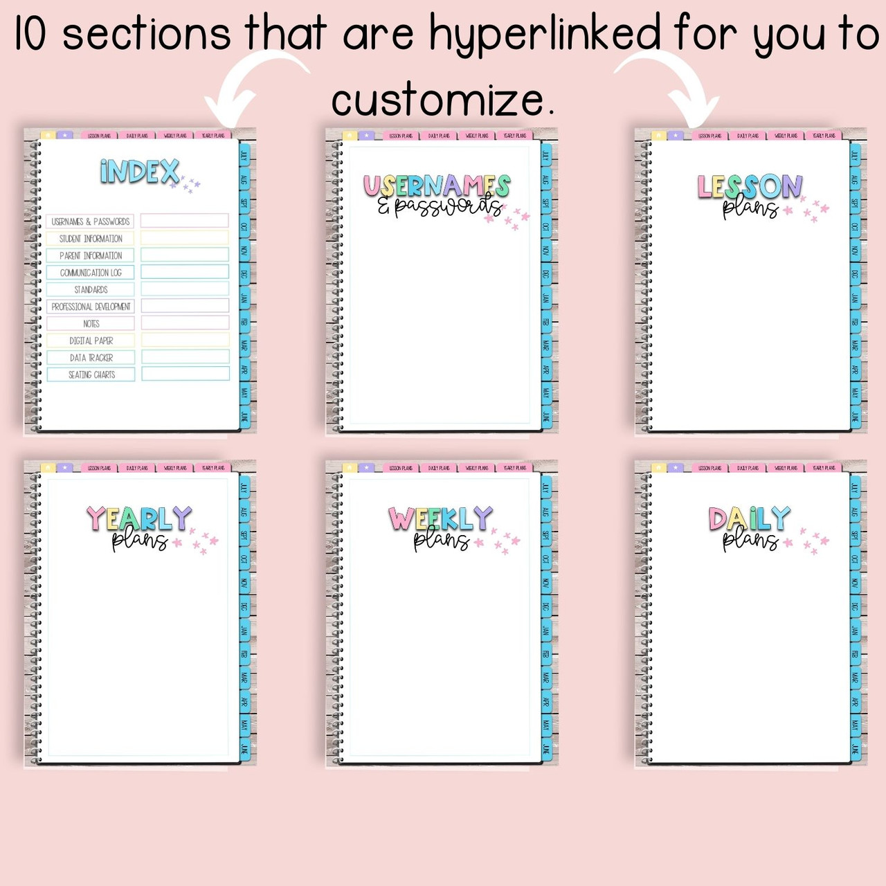 Pastel Bright Digital Grade Book for PDF Annotating App for Tablet or iPad