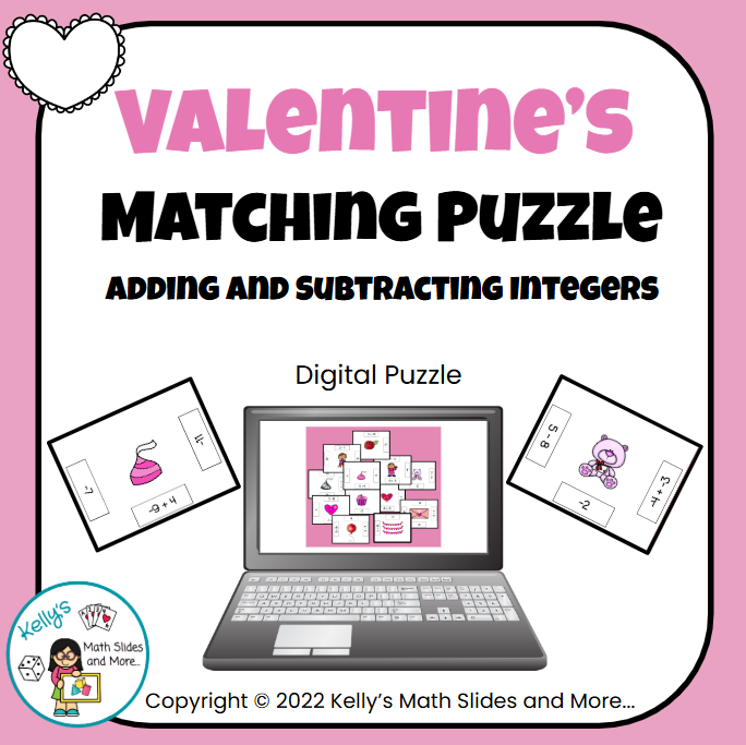 Valentine's Day - Subtraction Flashcards - Amped Up Learning