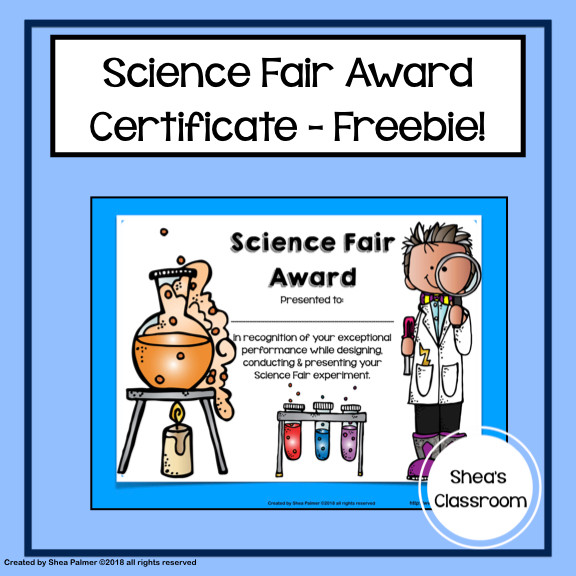 Science Fair Award Certificates Freebie! - Amped Up Learning