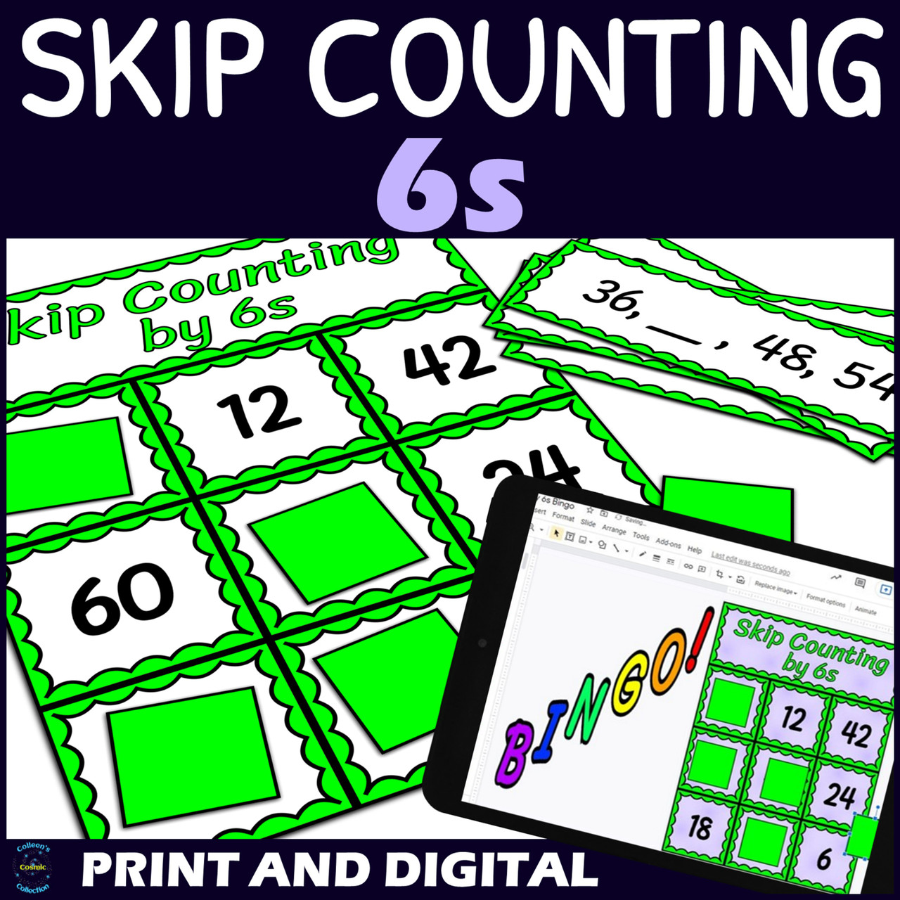 Skip Counting by 10s Activity - Bingo Game - Printable and Digital