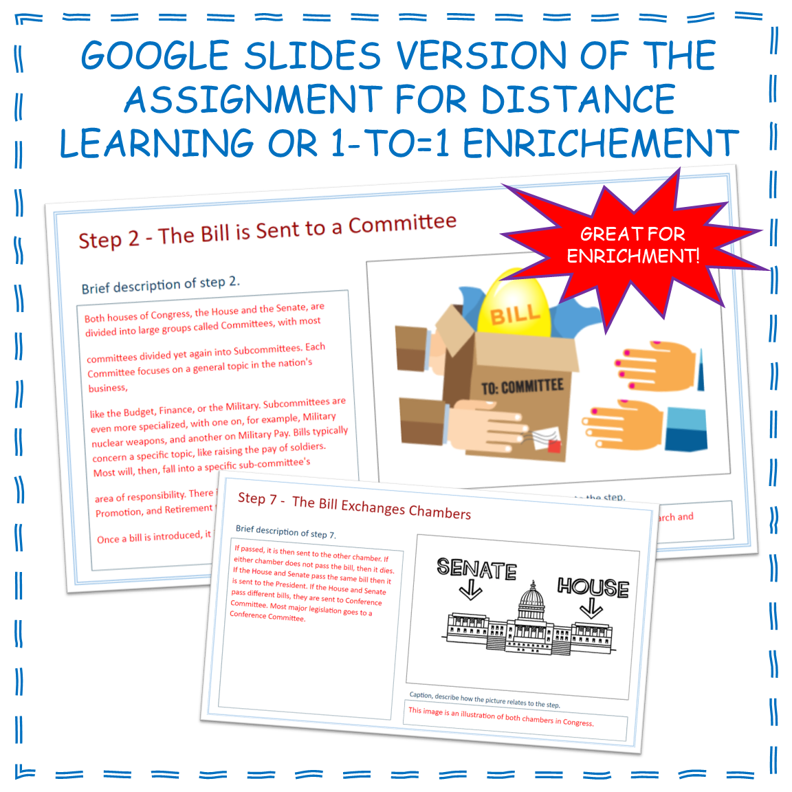 Comic Strip Template - Amped Up Learning