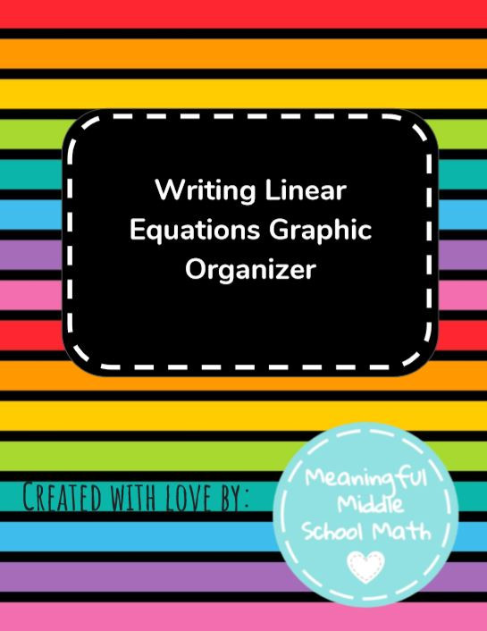 Writing Linear Equations Graphic Organizer - Amped Up Learning
