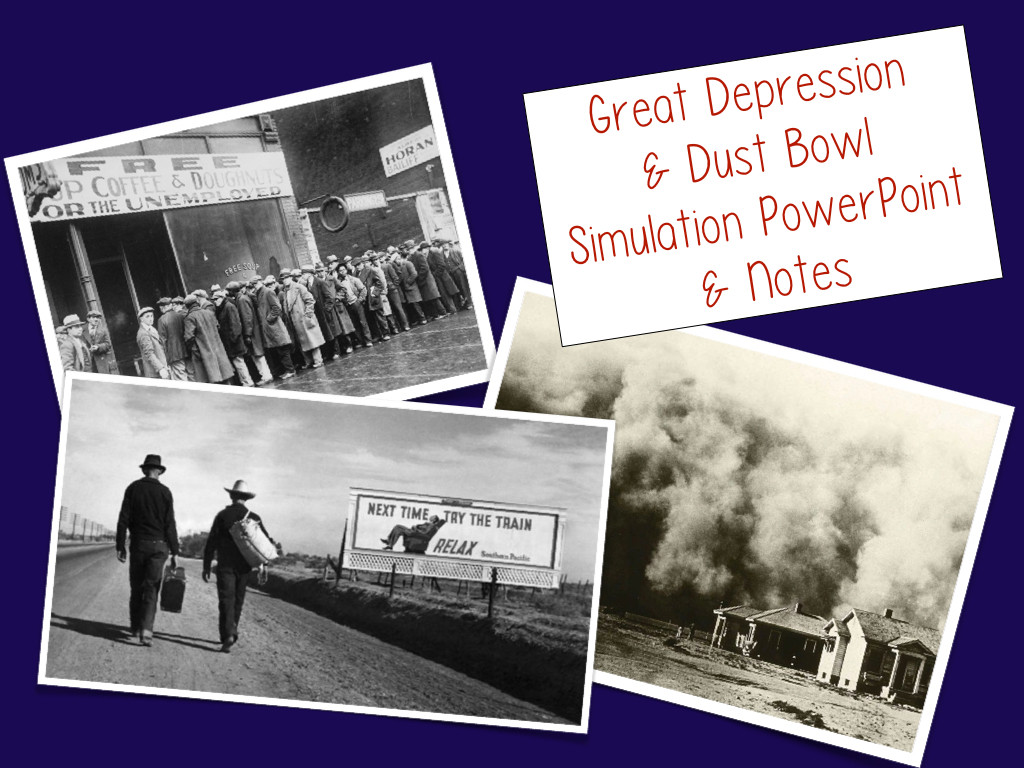 Great Depression/Dust Bowl Simulation Powerpoint and Notes Activity ...