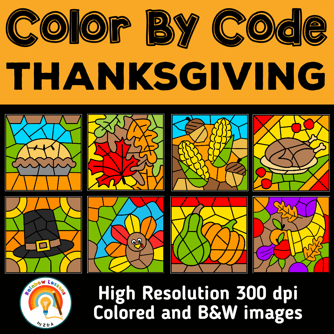 Thanksgiving Color By Number Clipart | Thanksgiving Cliparts ...