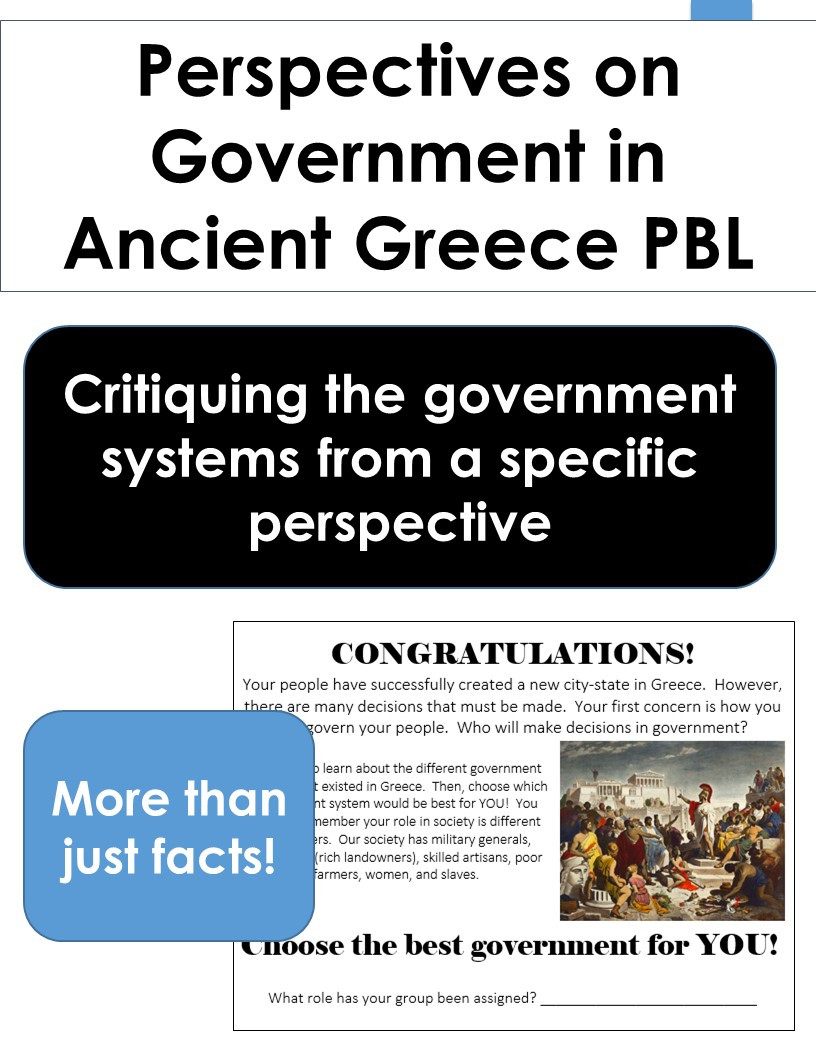 Perspectives on Government in Ancient Greece PBL - Amped Up Learning