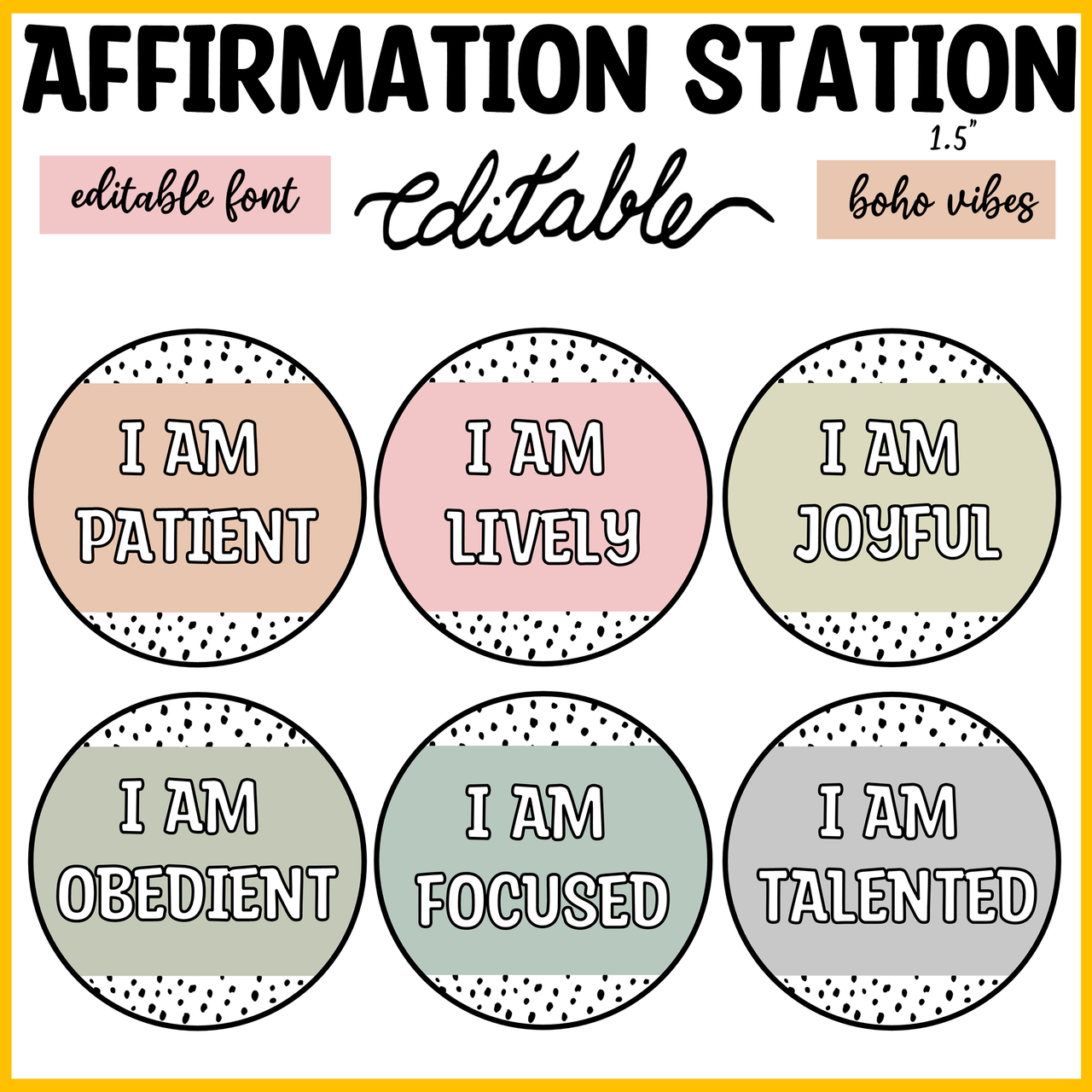 Modern Boho Affirmation Station
