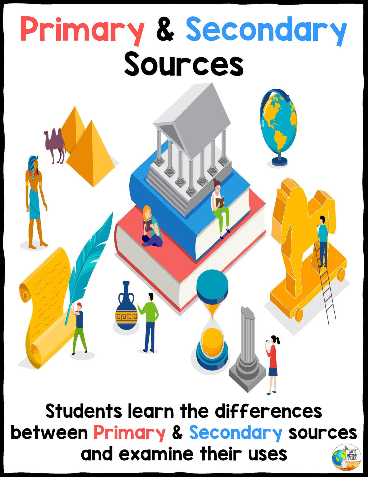 Primary and Secondary Source Word Wall - Amped Up Learning