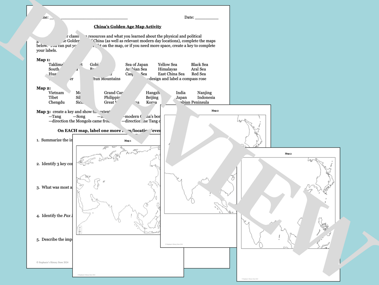 Map: Medieval China - Amped Up Learning