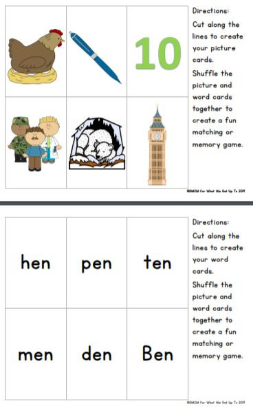 The -en Word Family - Amped Up Learning