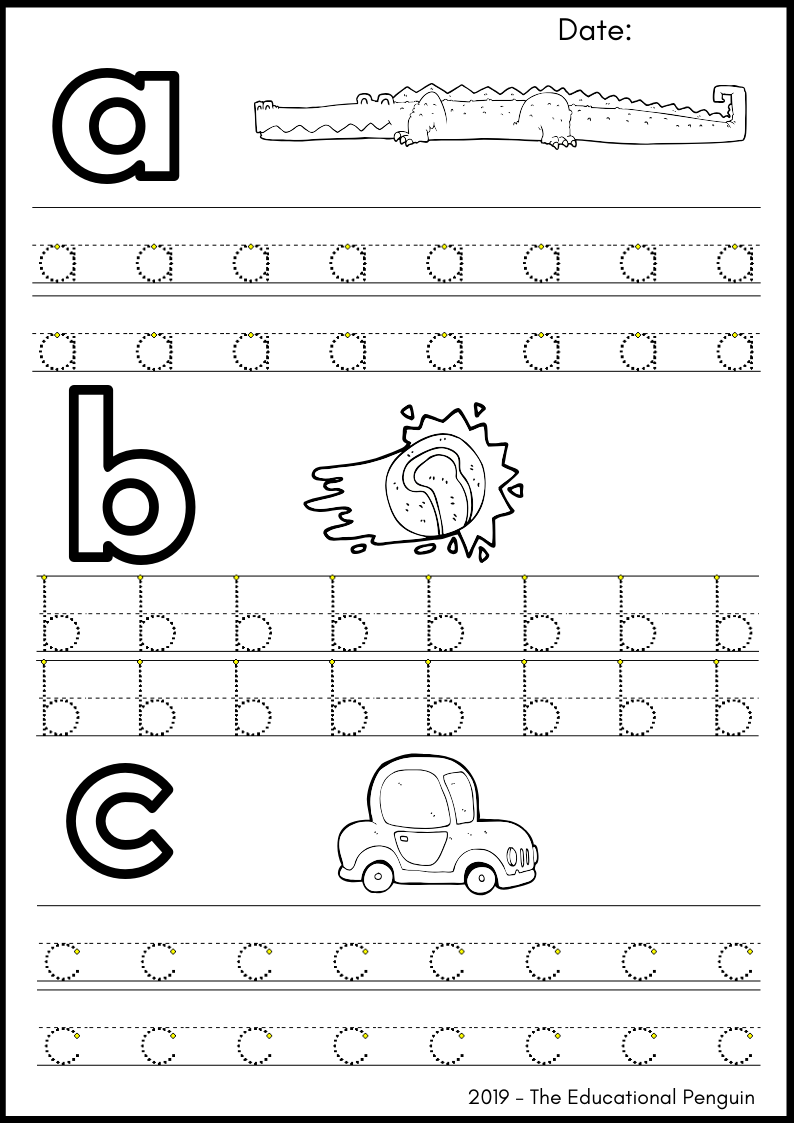 A - Z Writing Practice (Tracing) - Amped Up Learning