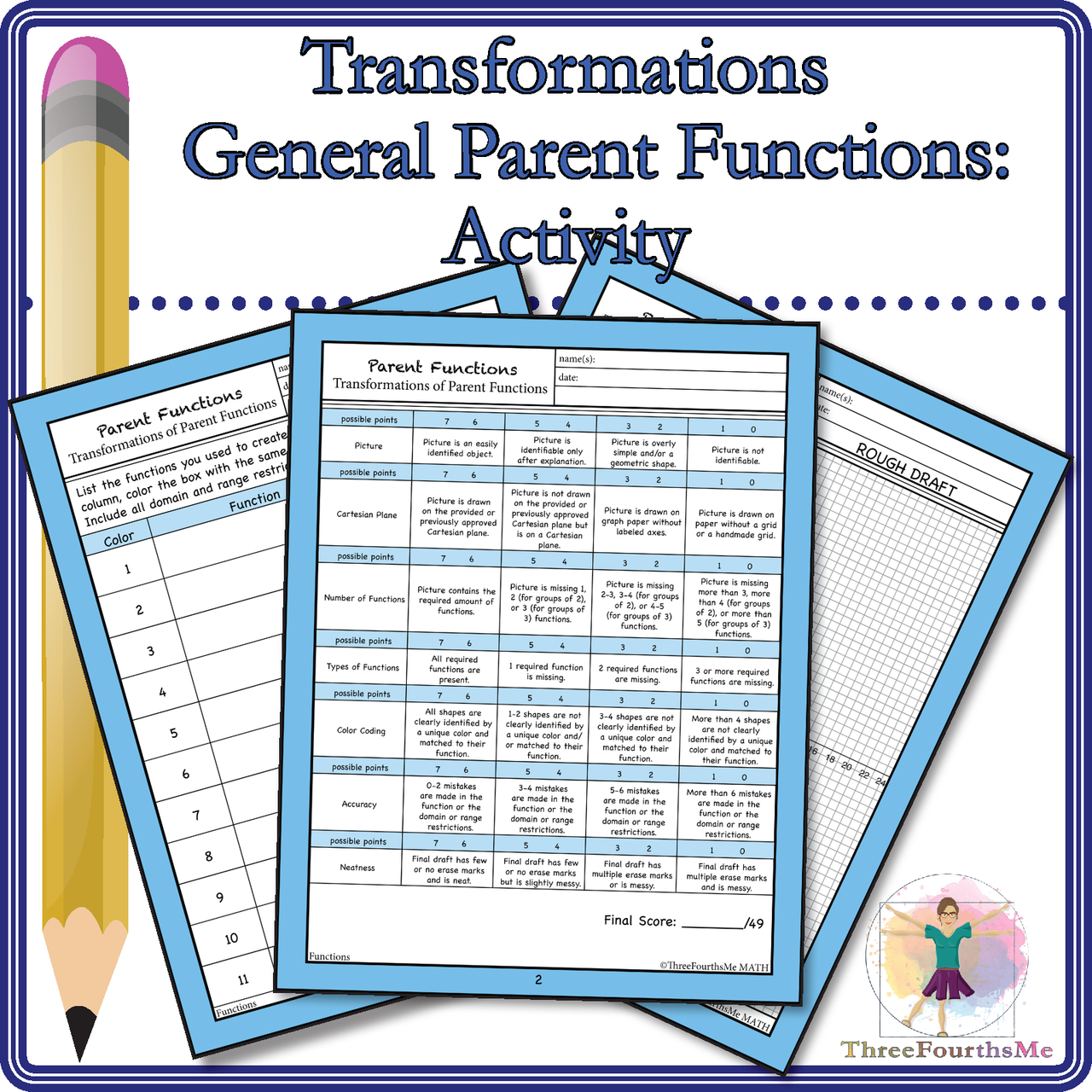 Transformations of Parent Functions Activity - Amped Up Learning